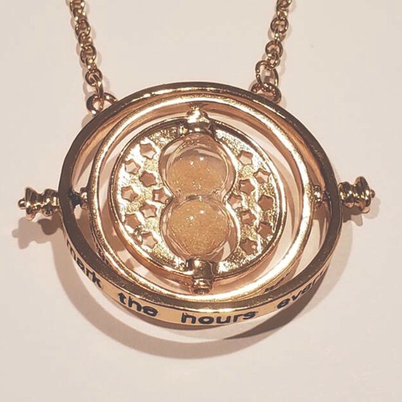 Jewelry | New Gold Hermione Time Travel Hourglass Rotating Time Turner ...